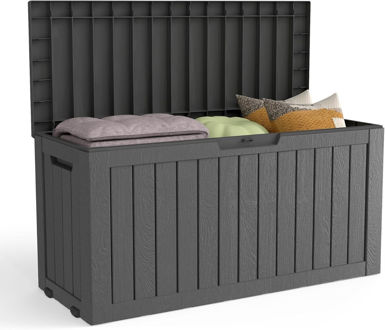 80 Gallon Deck Box,Outdoor Storage Box Lockable,Waterproof for Patio ...