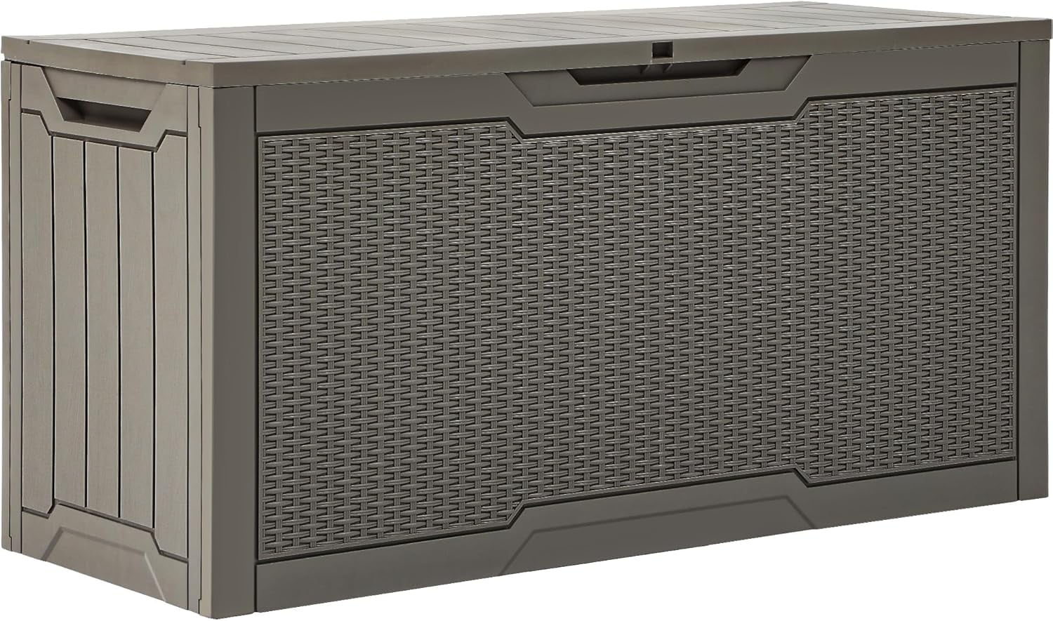 80 Gallon Outdoor Storage Box, Large Water Resistant Resin Deck Box ...