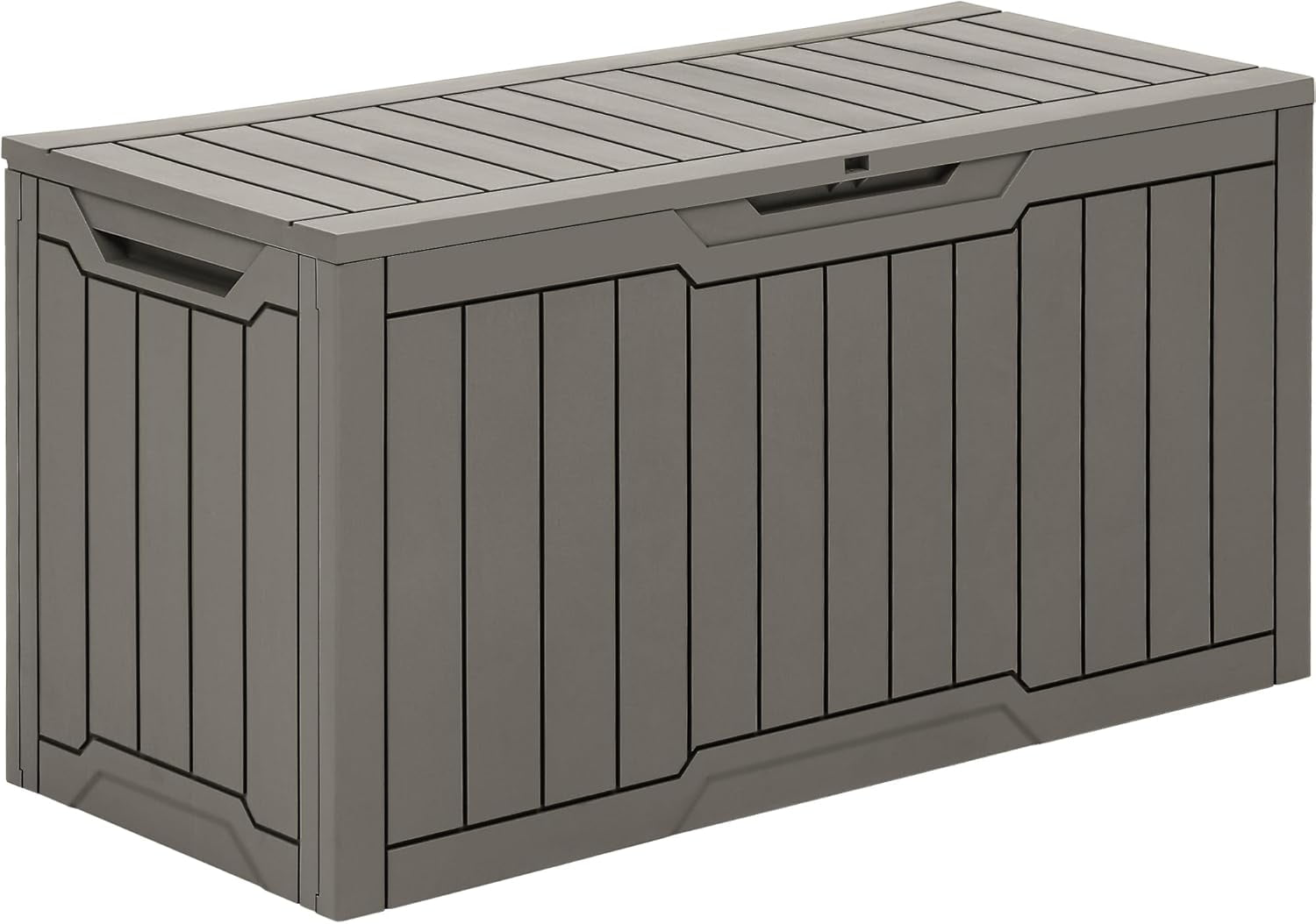 80 Gallon Outdoor Storage Box, Large Water Resistant Resin Deck Box ...