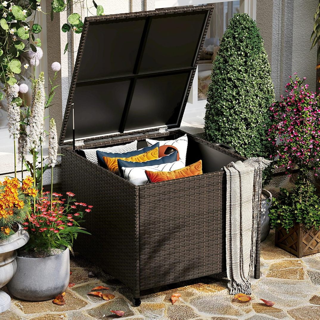80 Gallon Outdoor Storage Deck Box Waterproof Deck Box With Lockable ...