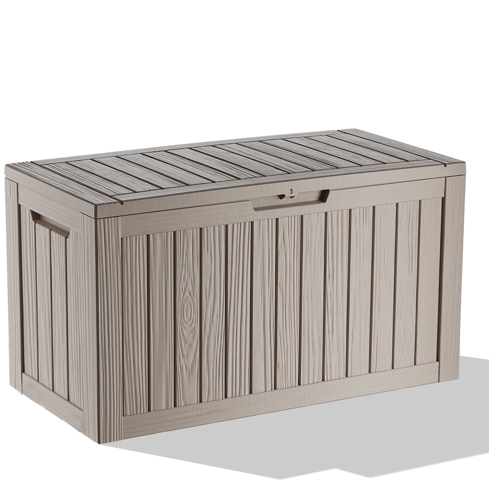 80 Gallon Resin Deck Box, Lockable Patio Outdoor Storage Box for ...