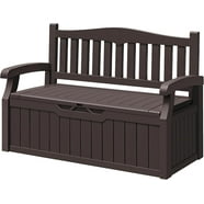 Barton 60-Gallon Outdoor Storage Bench - Wicker Deck Box with ...