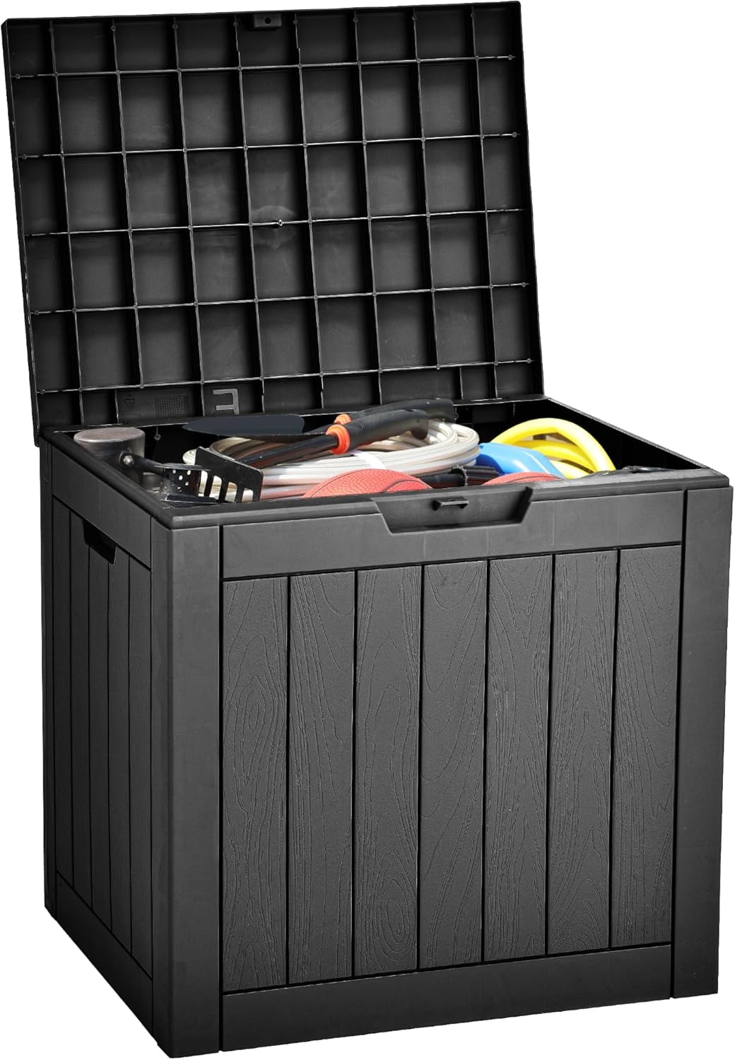 80-Gallon Waterproof Resin Outdoor Storage Box, Lockable Storage ...