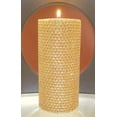 80 Hour-6 Inch Natural Beeswax Hybrid Pillar Glitter Candle, Gold Color ...
