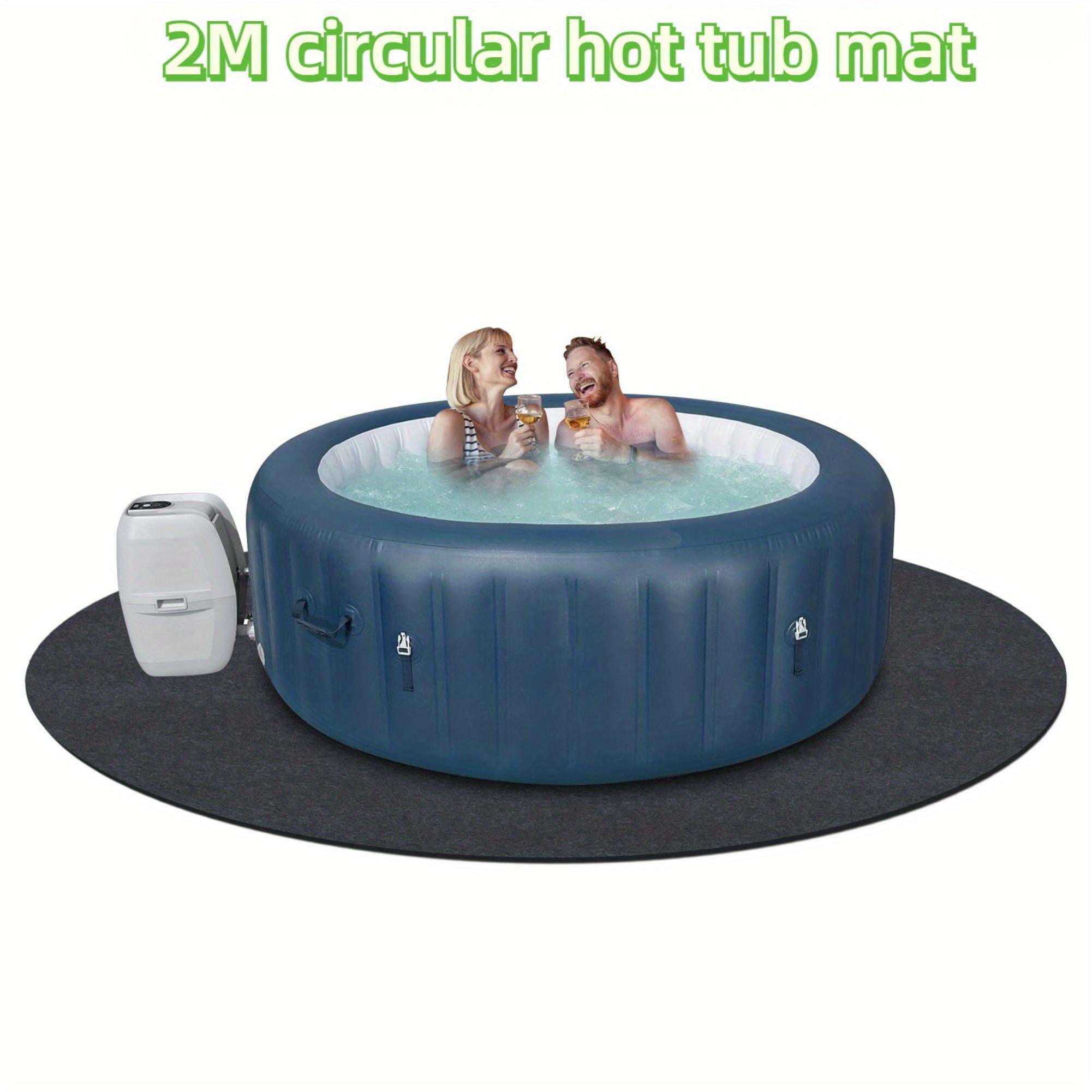 80 Inch Diameter Round Hot Tub Mat, Extra Large Inflatable Hot Tub Pad ...
