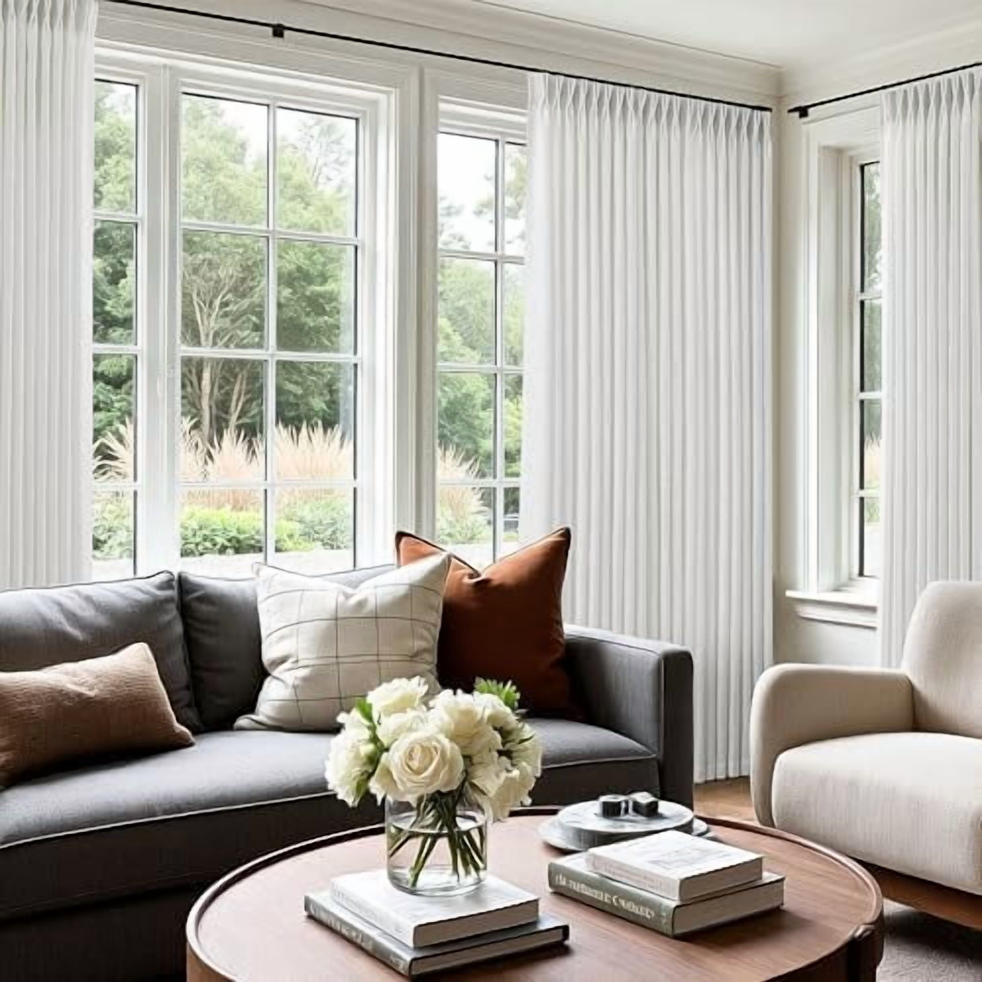 80 Inch Extra Wide Pinch Pleated Curtains 120 Inch Length for Living ...