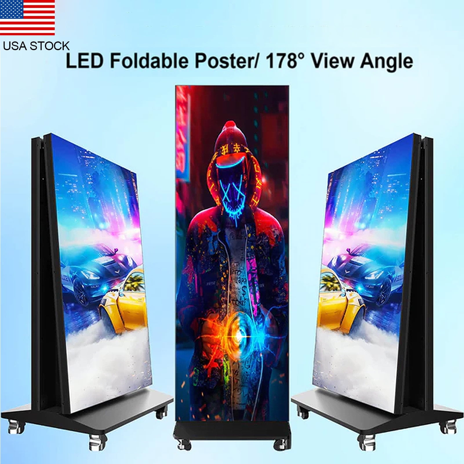 80 Inch LED Digital Signage Display, Foldable Seamless Stitching Kiosk ...