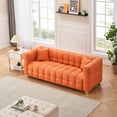 80 Inches Long Technology Fabric Sofa, 3 Seats Waterproof & Stain-Proof ...