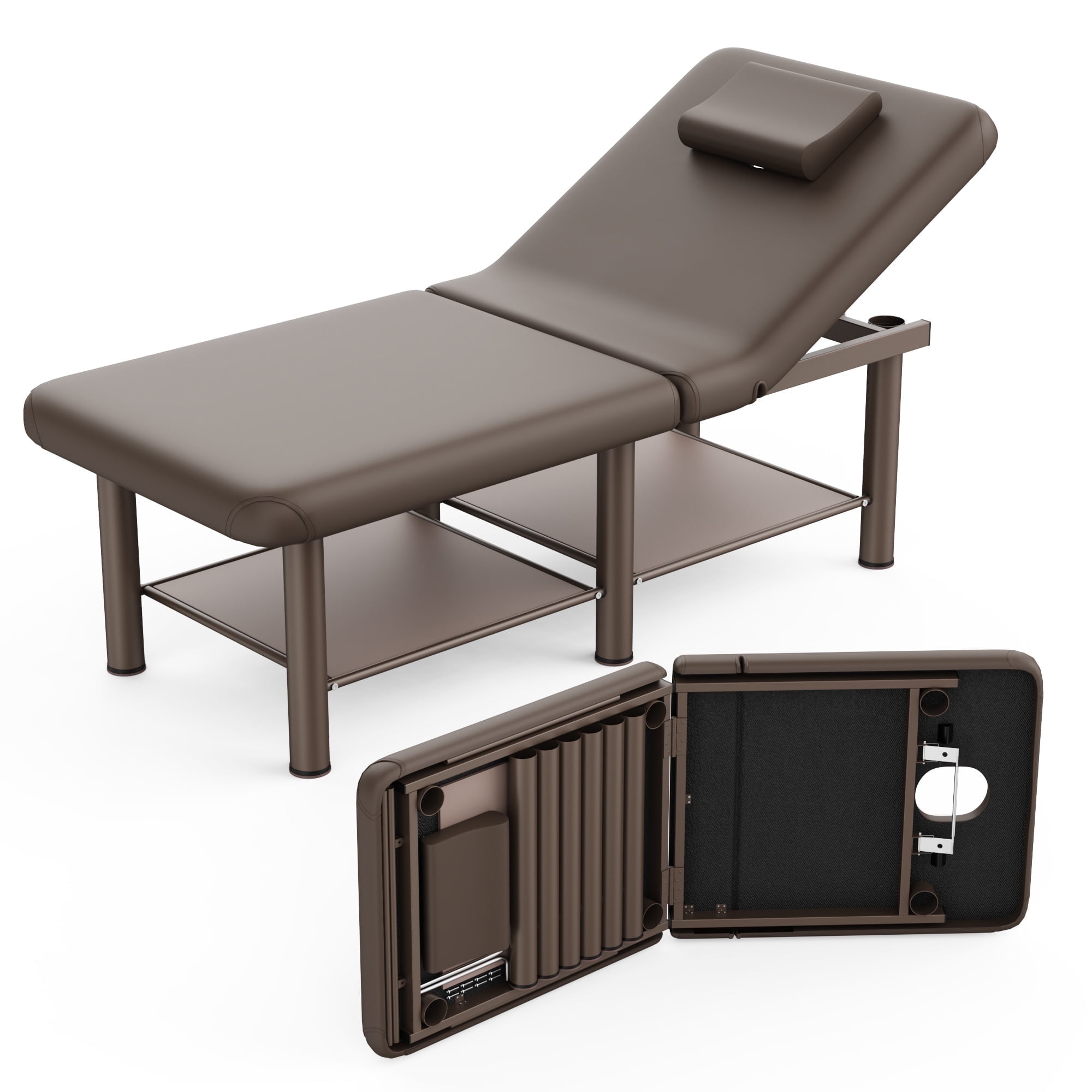 Stationary Massage Table, Holaki 75 Inch Long Heavy Duty Metal Frame ...