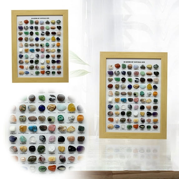 80 Kinds Of Natural Stone Ore Photo Frame Stone Ornaments Children's ...