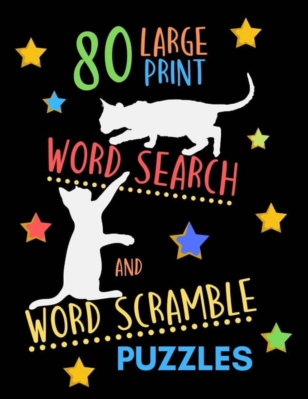 80 Large Print Word Search And Word Scramble Puzzles: Perfect Brain ...
