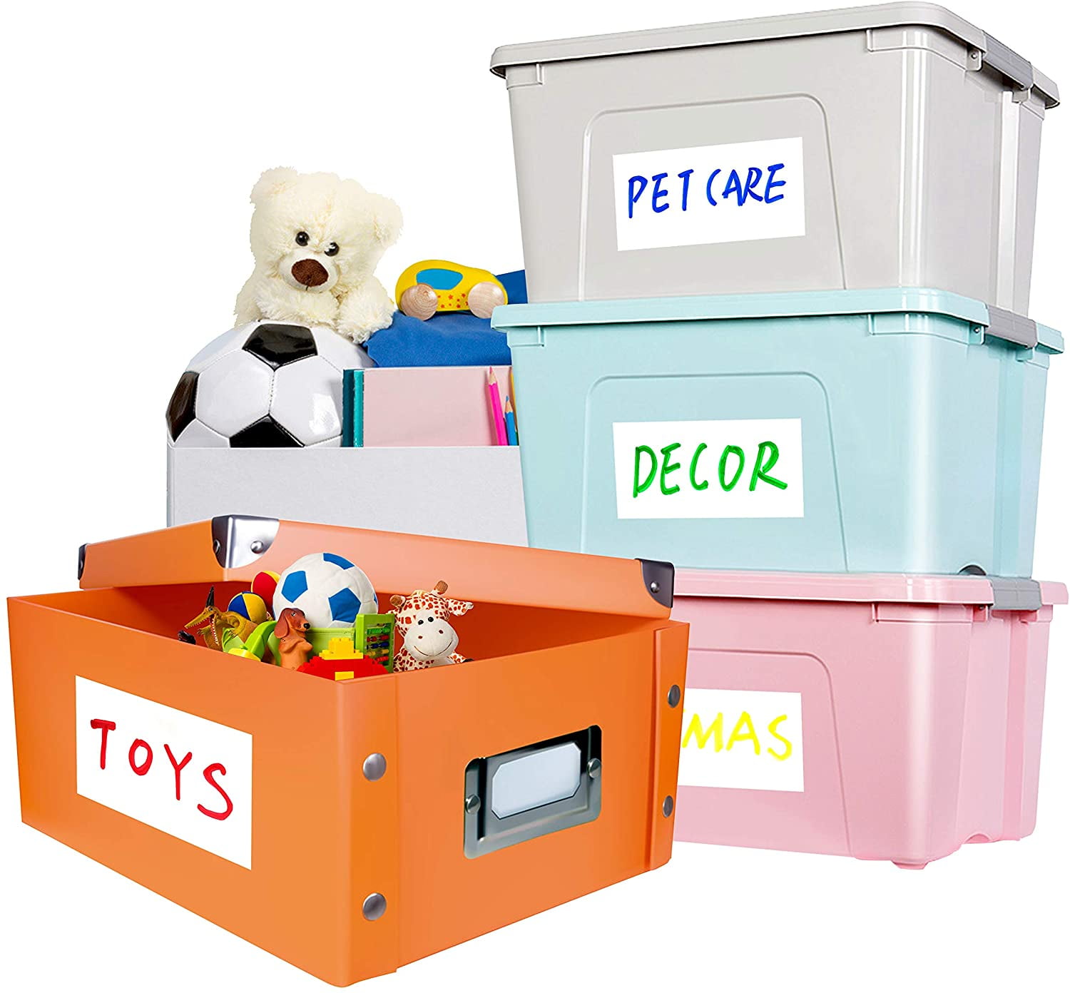 80 Large Size Removable Customizable Blank Labels, Water/Oil/Tear ...