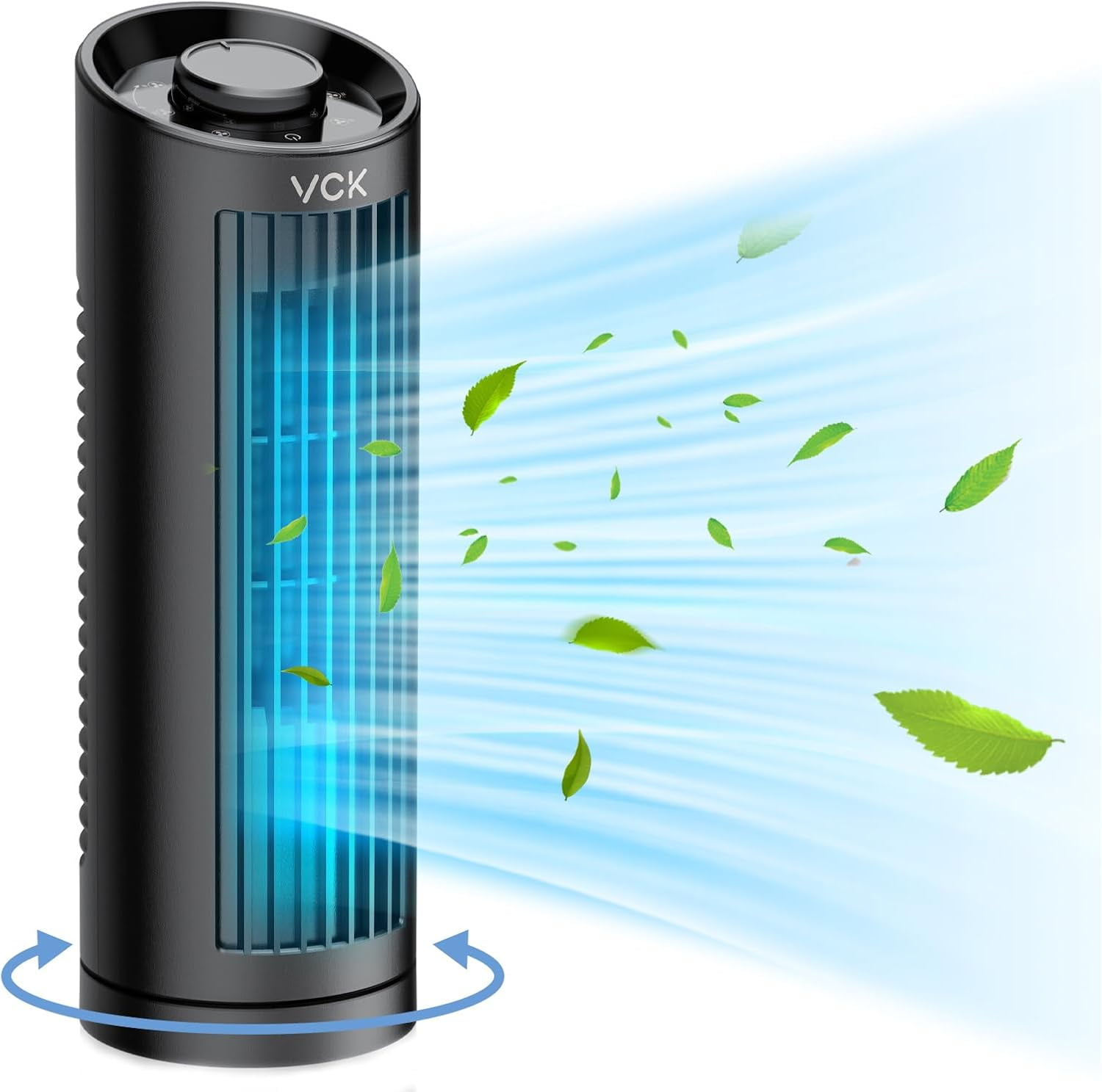 80° Oscillating Fan, 13'' Tower Fan Bladeless Desk Fan With 3 Speeds ...