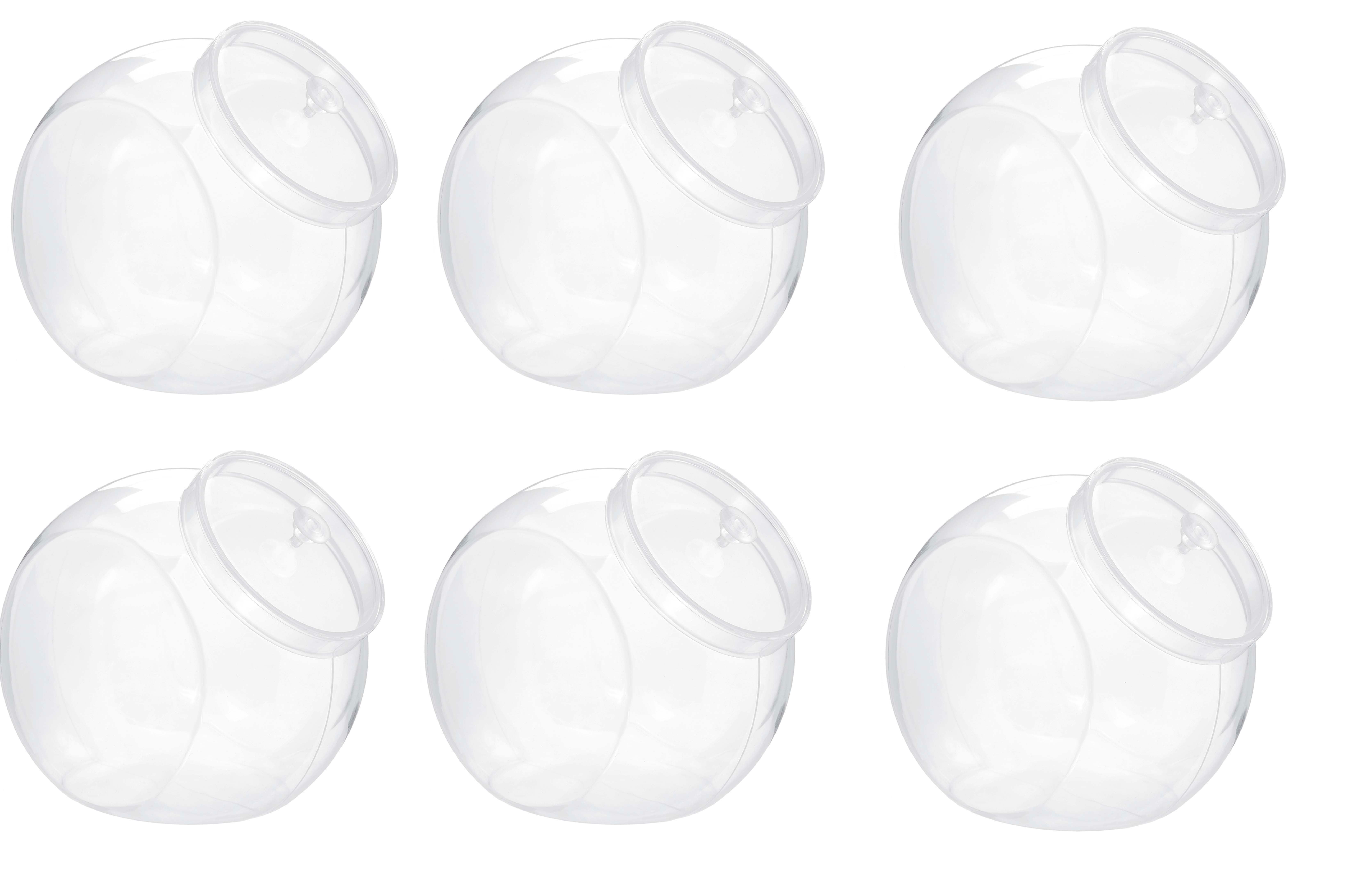 80 Oz Tilted Clear Plastic Jar with lid (Case Pack of 6) - Walmart.com