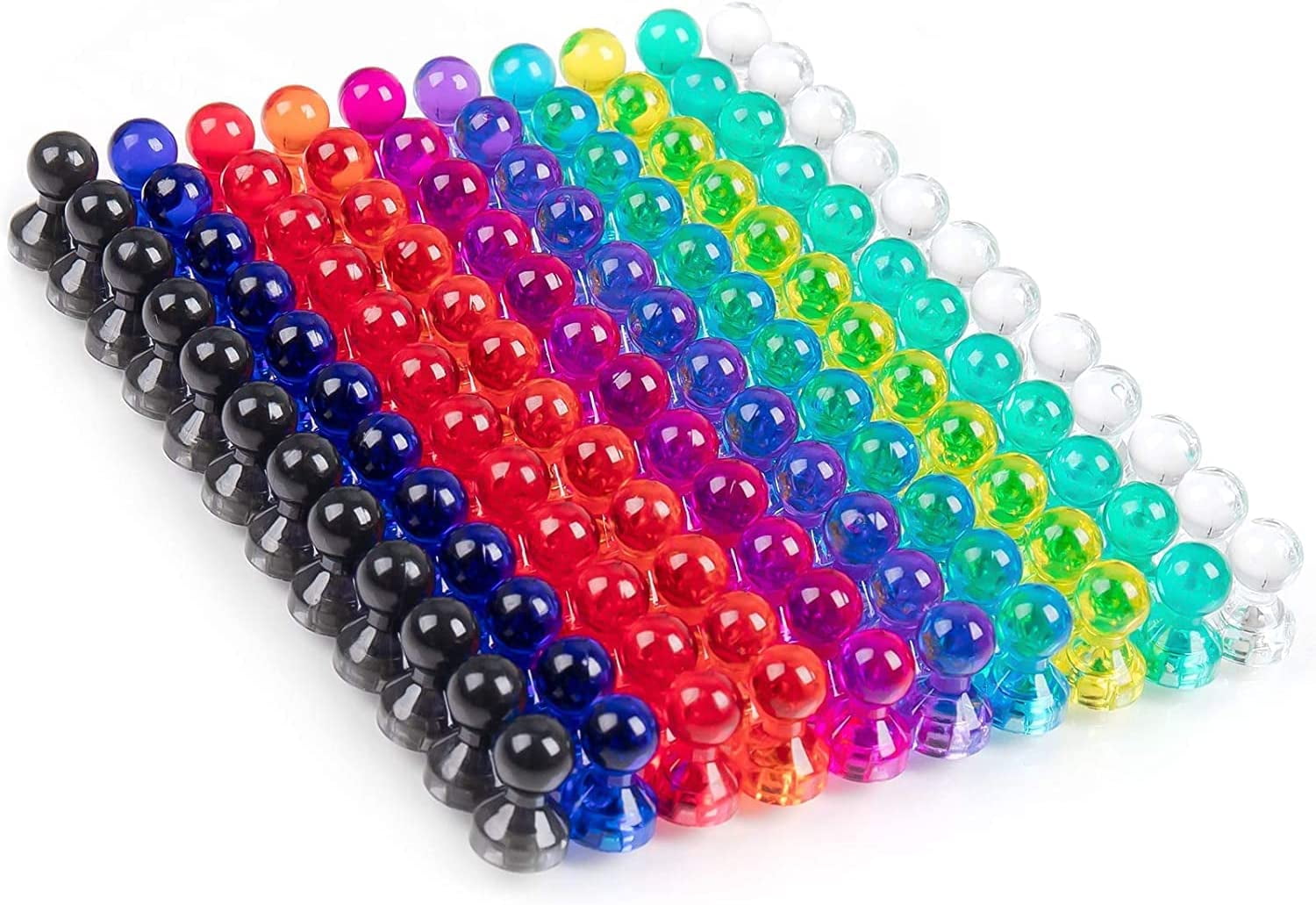 80 PCS Colorful Push Pin Magnets for Home, Kitchen, School, Office ...