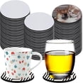 80 PCS Sublimation Blank Cup Coasters Bulk, 4x4 Inch Round Blank Cup ...