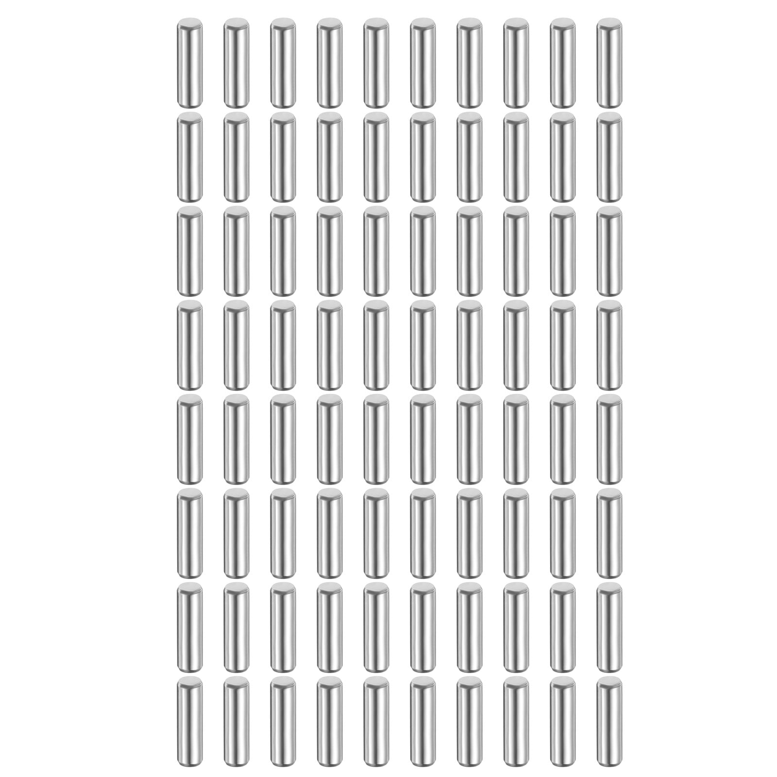 80 Pack 3 mm x 12 mm Dowel Pins, 316L Stainless Steel Cylindrical Dowel ...