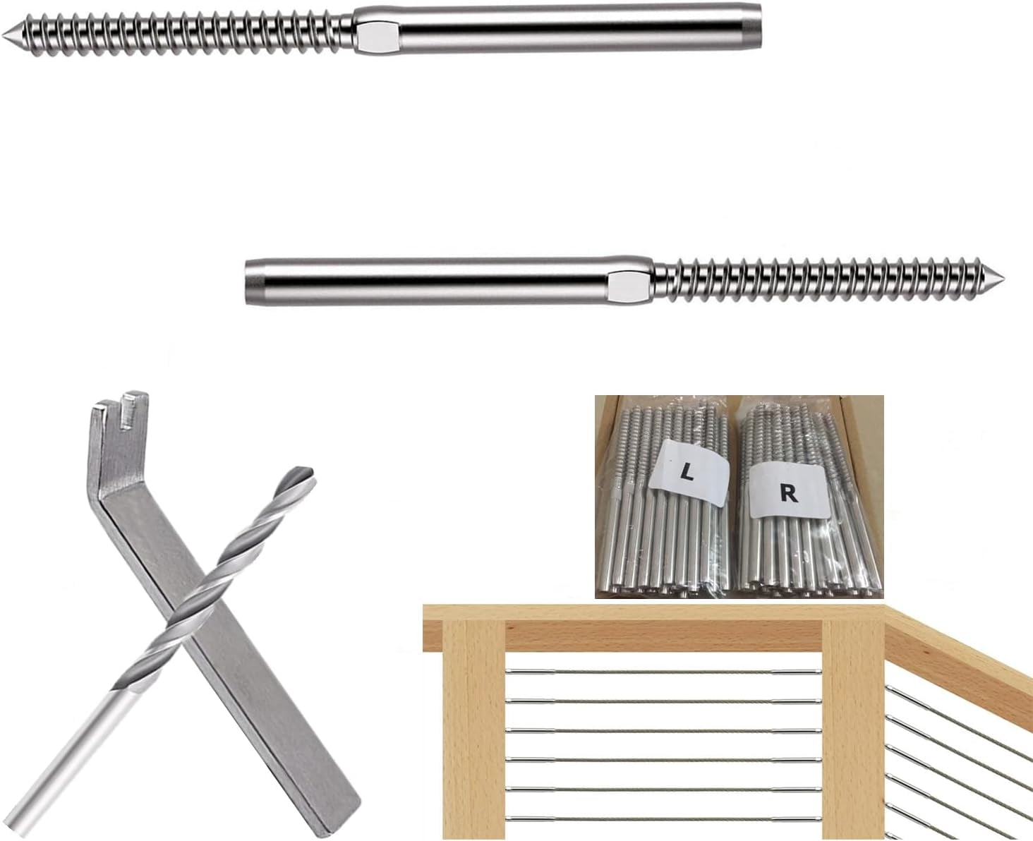80 Pack AISI 316 Stainless Steel Left&Right Handed Thread Swage lag ...