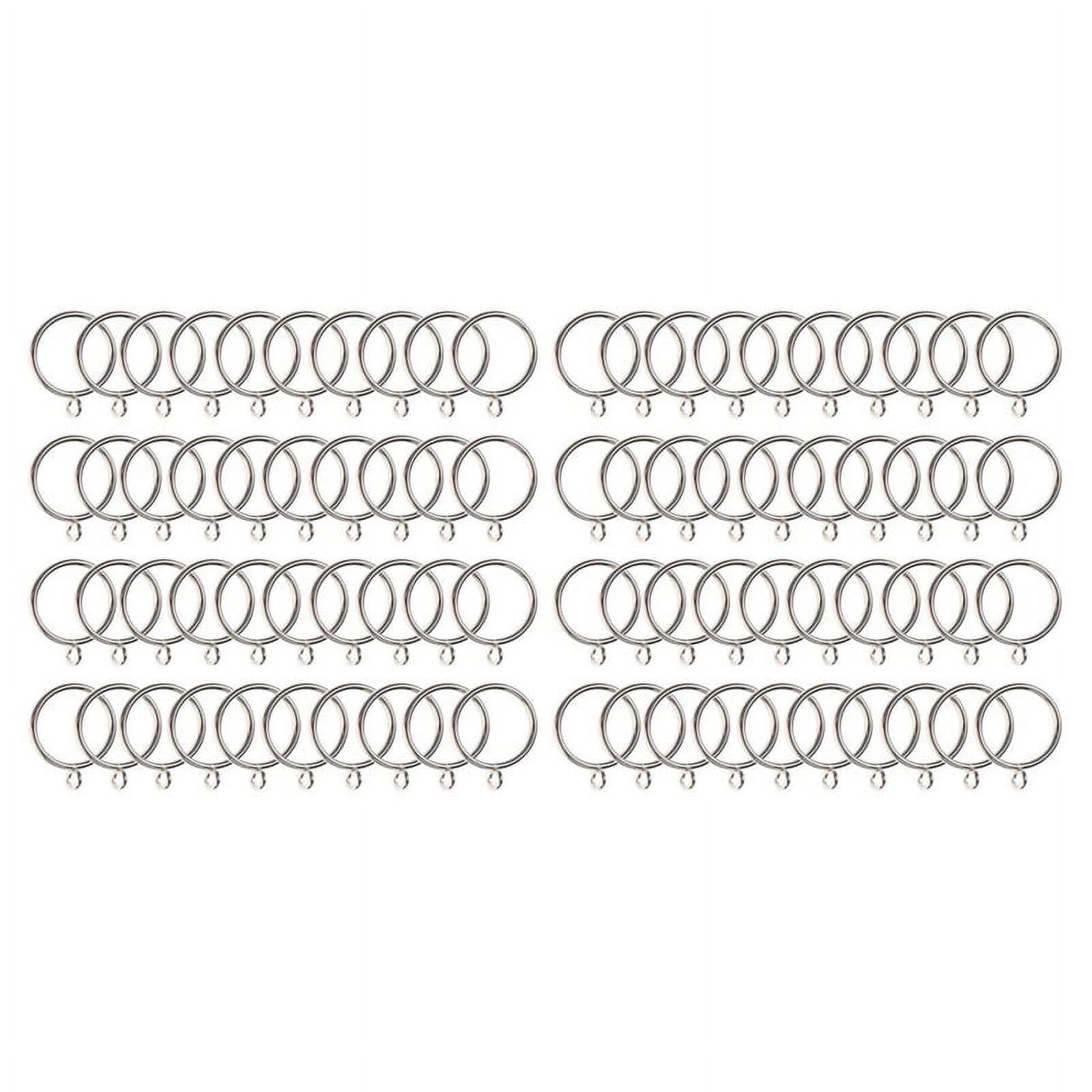 80 Pack Curtain Rings, 38mm Internal Diameter Iron Curtains Rings ...