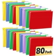 80 Pack Hanging s, Colored Hanging s Letter Size with 1/5 Cut ...