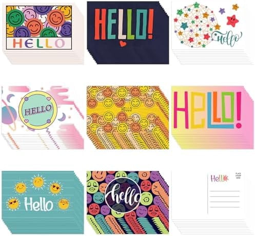 80 Pack Hello Postcards Hello Blank Note Cards All Occasion Hello ...