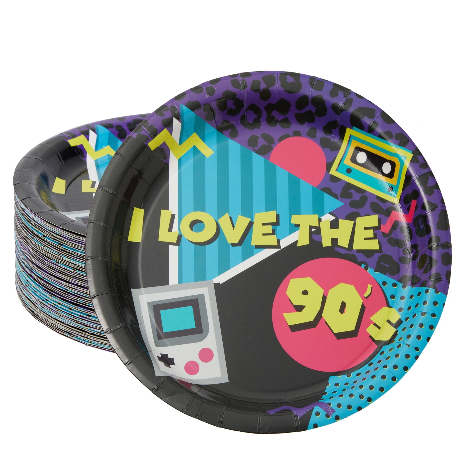80 Pack I love the 90s Paper Plates for 1990s Hip Hop Birthday Party ...