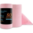 80 Pack Reusable Paper Towels Pink Microfiber Cleaning Cloth Roll 12 ...