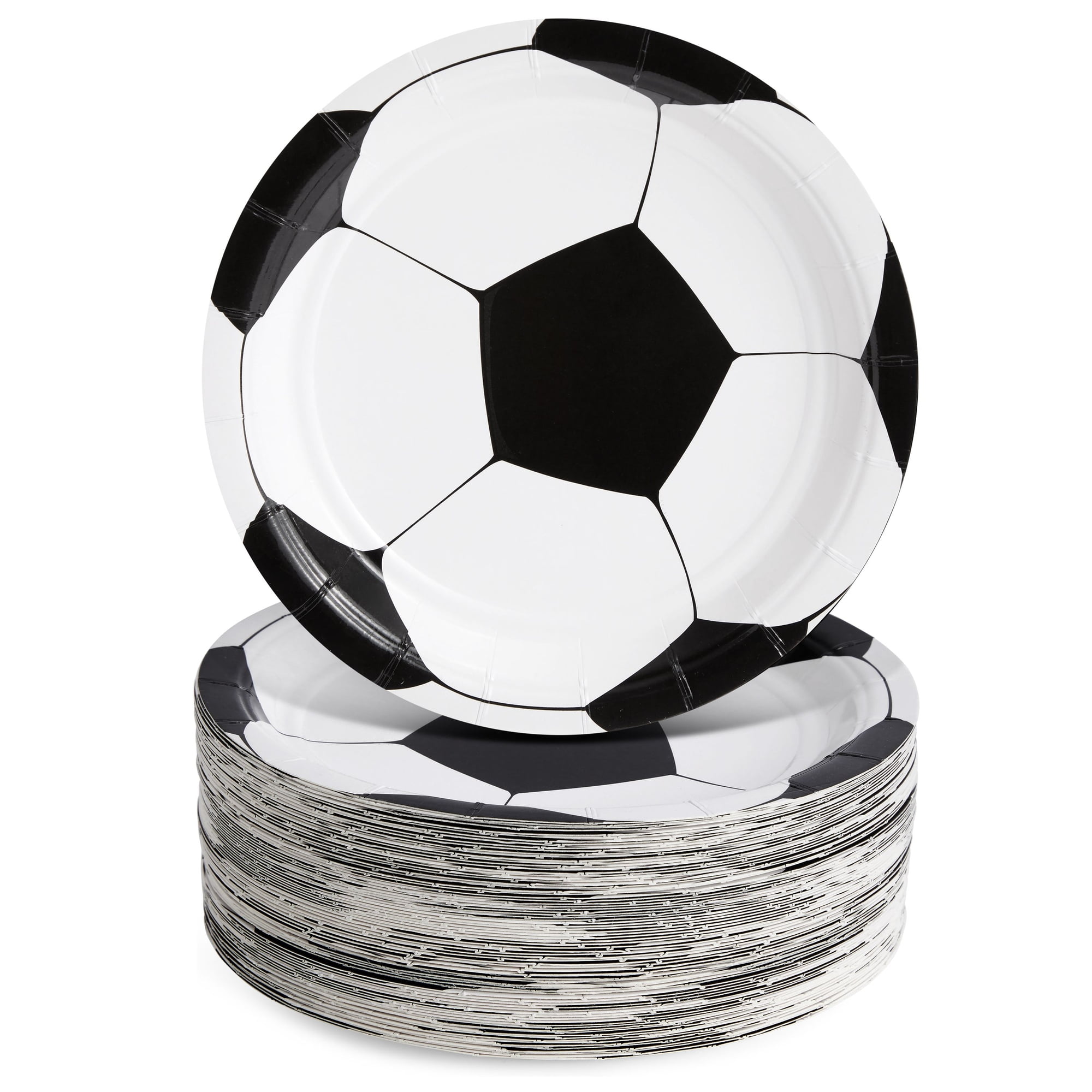 Walmart 80 Pack Soccer Ball Paper Dessert Plates, Sports Themed Party ...