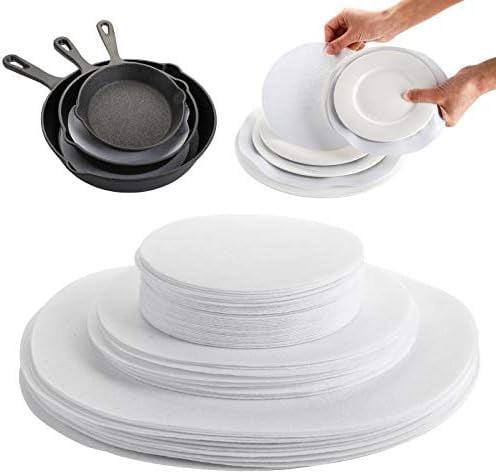 80 Pack Thick Felt Plate Dividers, 3 Sizes Round China Dish Storage ...