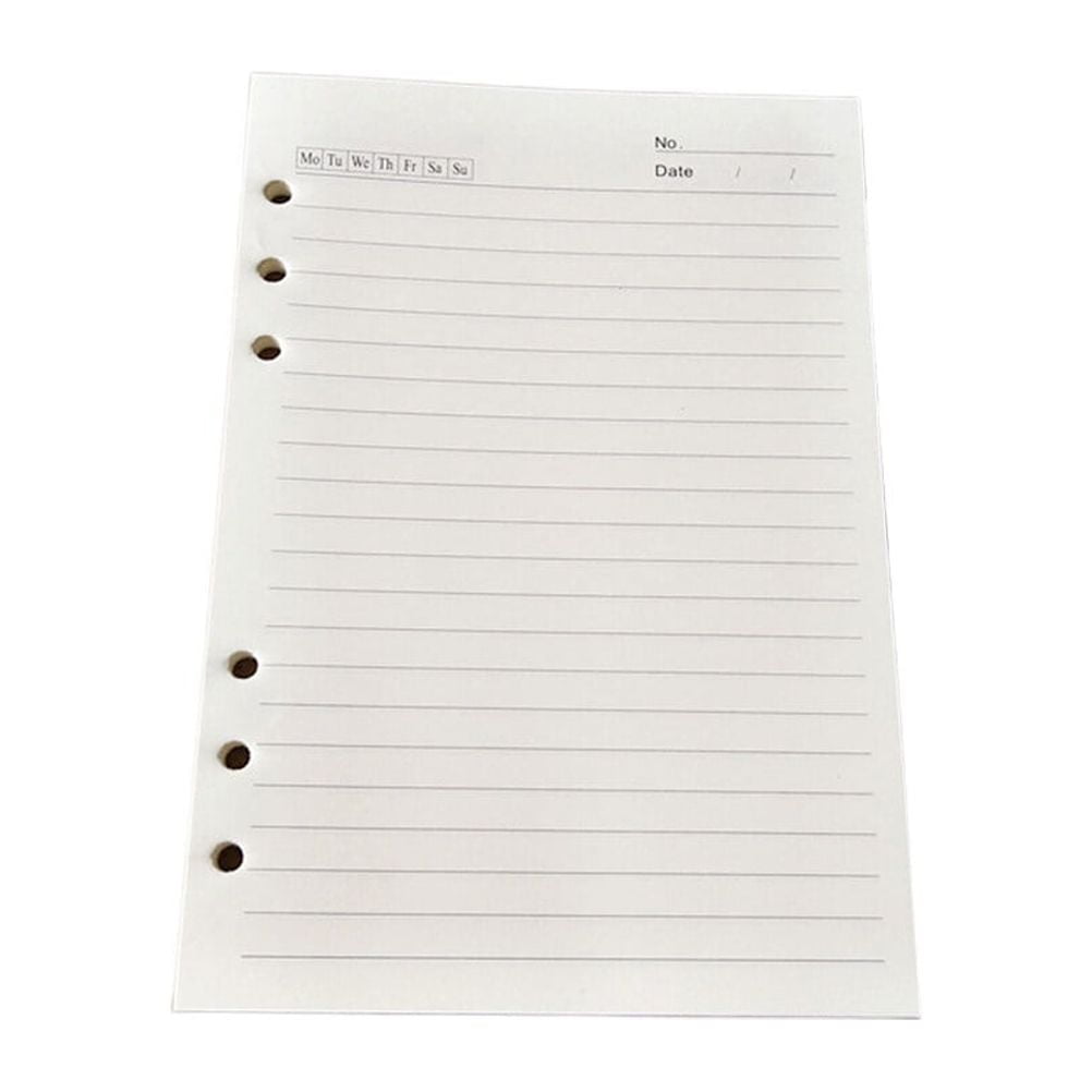 80 Pages A5 Loose-leaf Filler Paper 6-Hole Spiral Notebook Paper ...