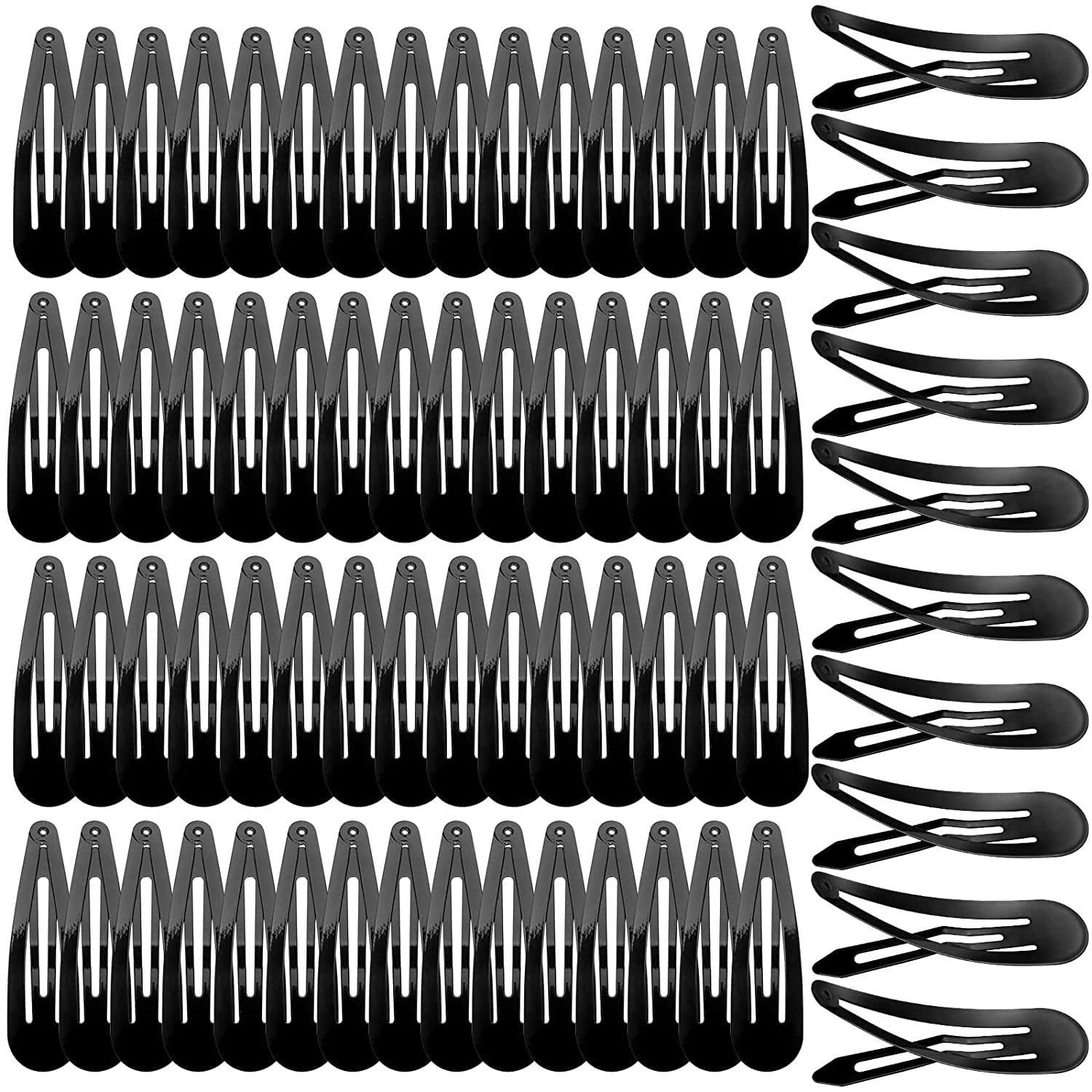 80 Pcs 2.7'' Big Size Hair Clips Snap Hair Barrettes Large Metal Hair ...