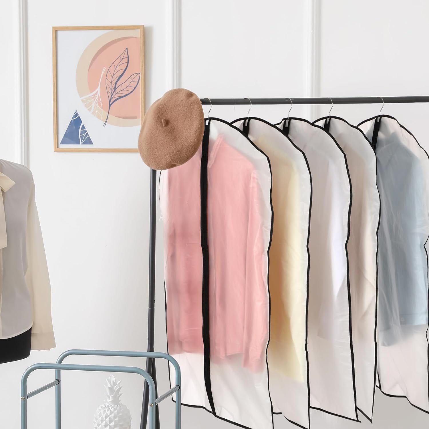 80 Pcs 24'' x 40'' Translucent Garment Bags for Hanging Clothes Cover ...