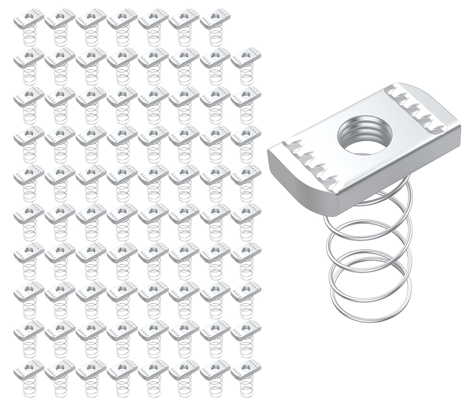 80 Pcs 3/8"-16 Strut Channel Nuts, Spring Strut Channel Cone Nuts for ...