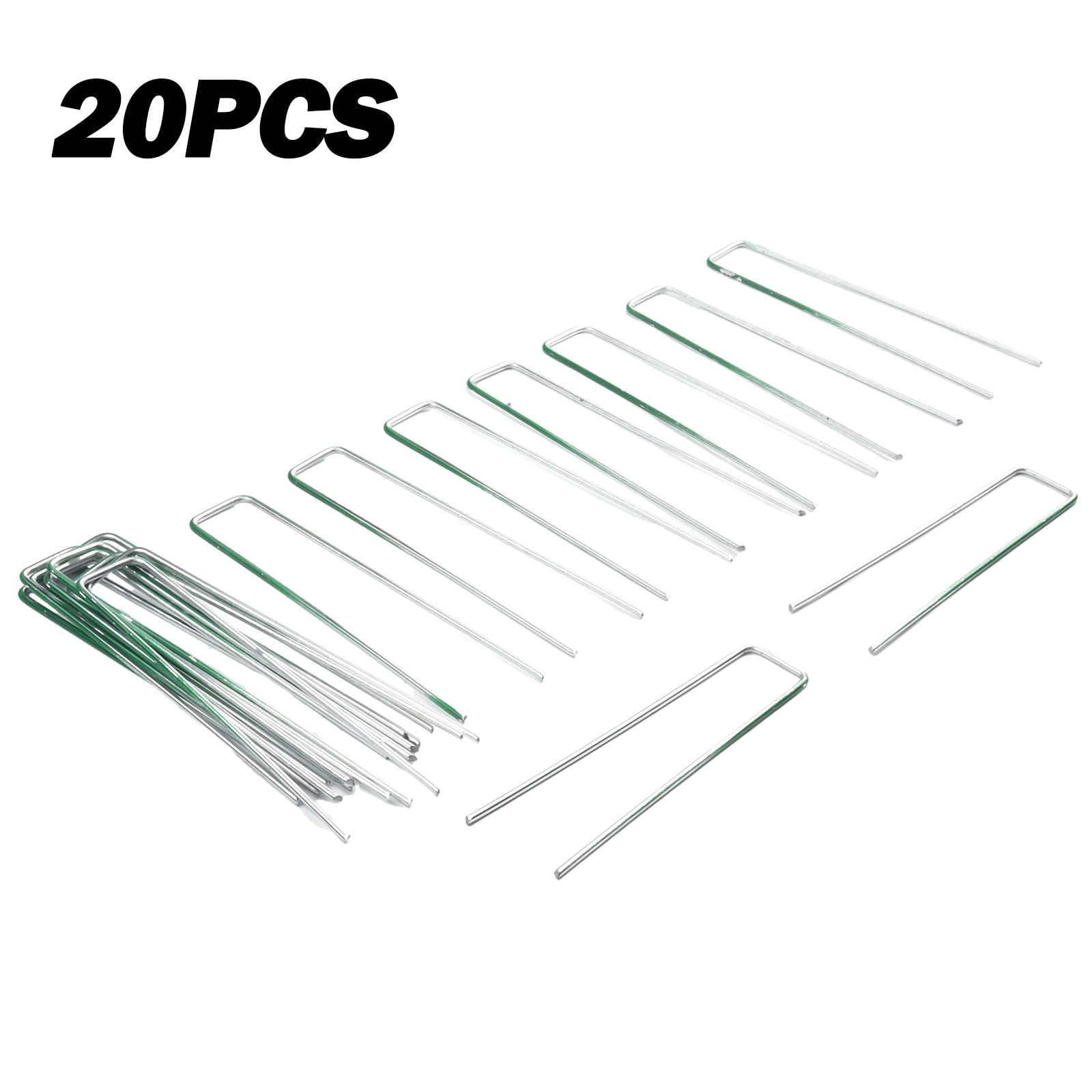 80 Pcs 5.91x1.18x0.12 inch Artificial Fake Grass Staples Turf Lawn U ...