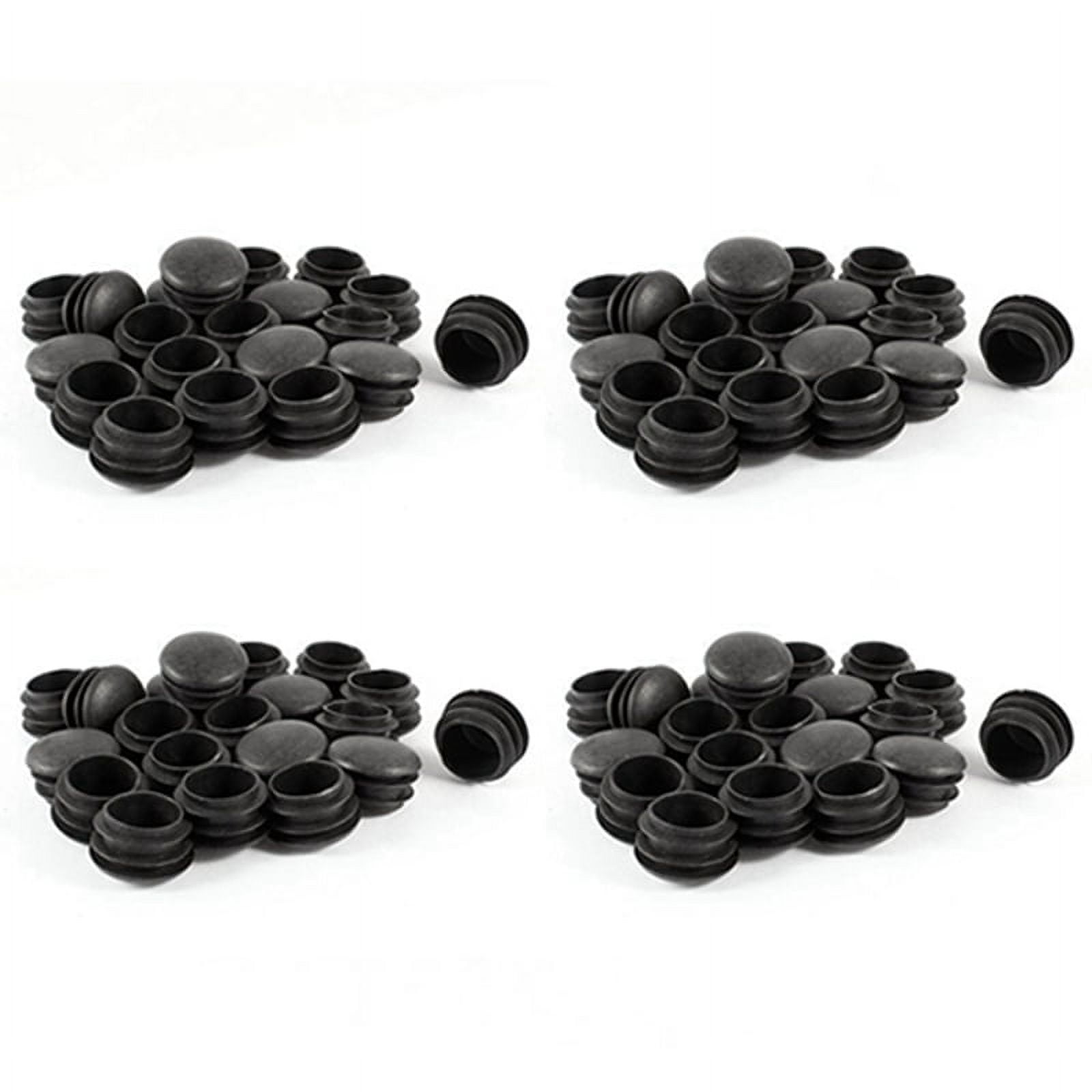 80 Pcs Black Plastic 25mm Dia Blanking End Caps Round Tube Insert,80 x ...