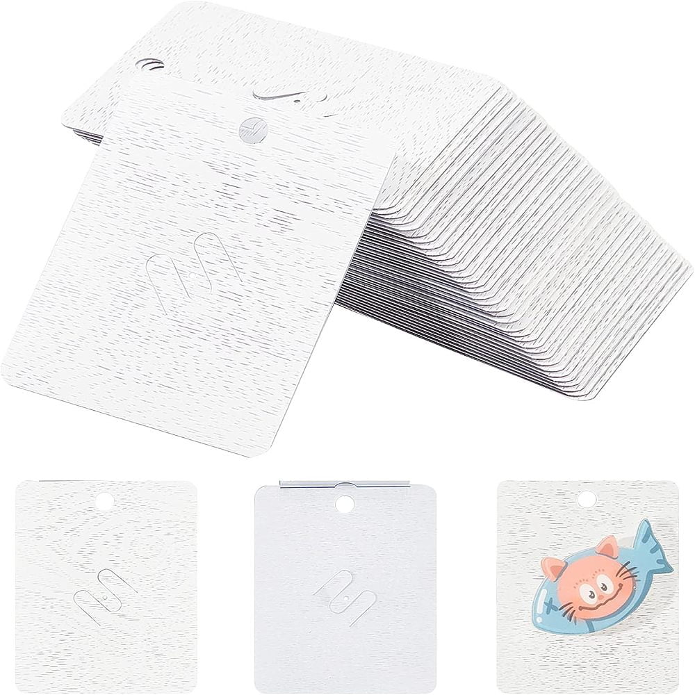 80 Pcs Brooch Display Cards Plastic Hanging Brooch Display Cards ...