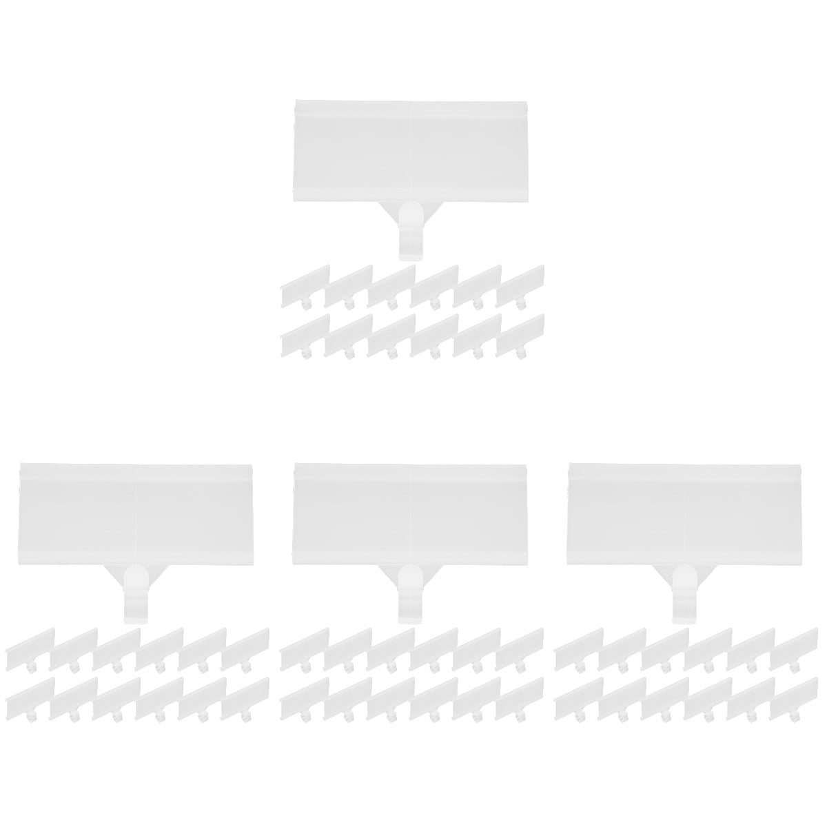 80 Pcs Display Shelf Basket Labels Clip on Wire Rack Holder Plastic ...