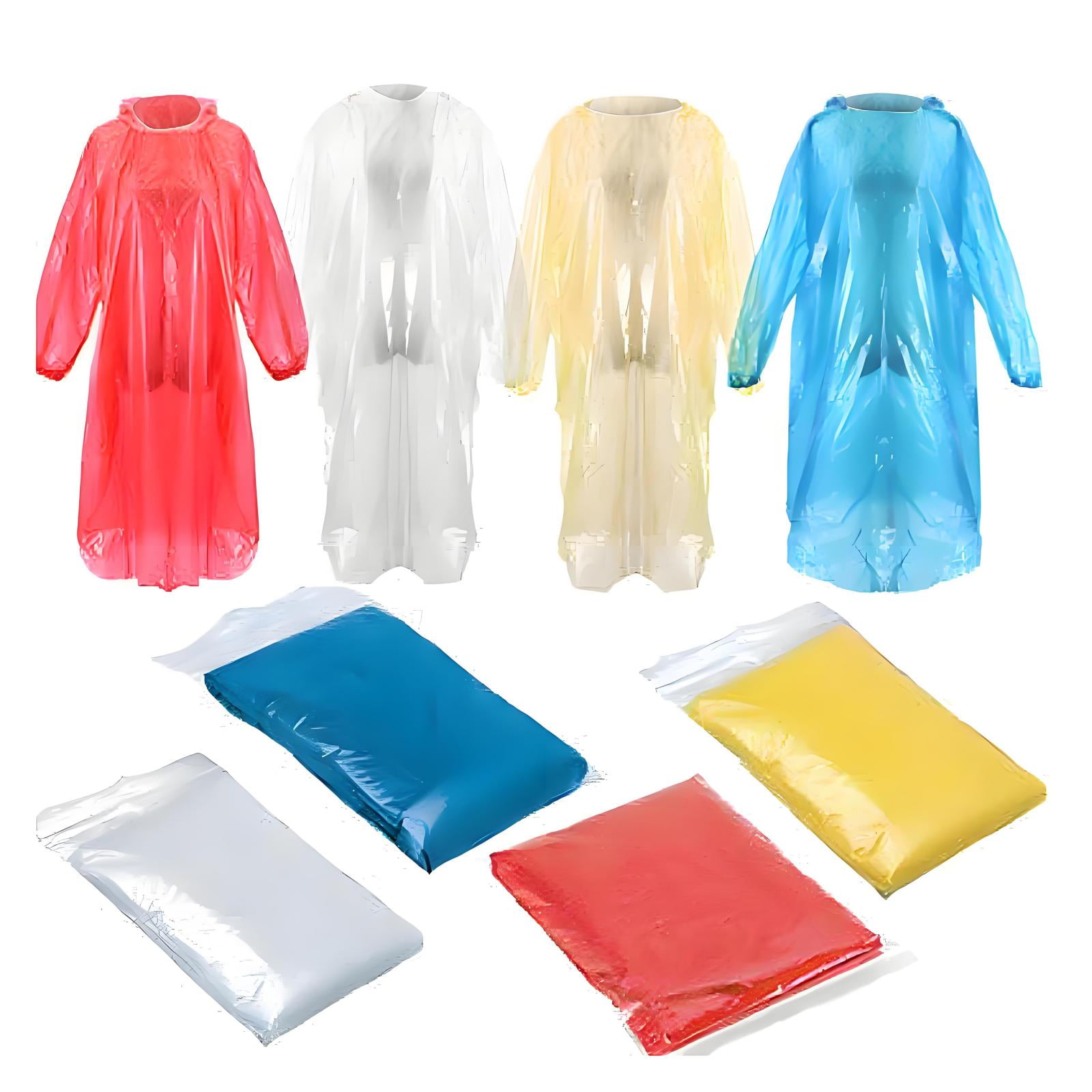 80 Pcs Disposable Rain Ponchos for Adults, Ultra Waterproof Raincoat ...