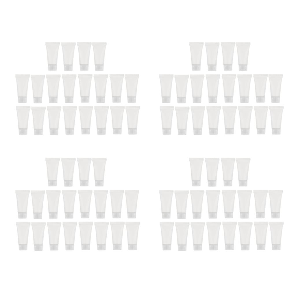 80 Pcs Empty Refillable Tubes Bottle Lotion Vials For Shampoo 5ml ...