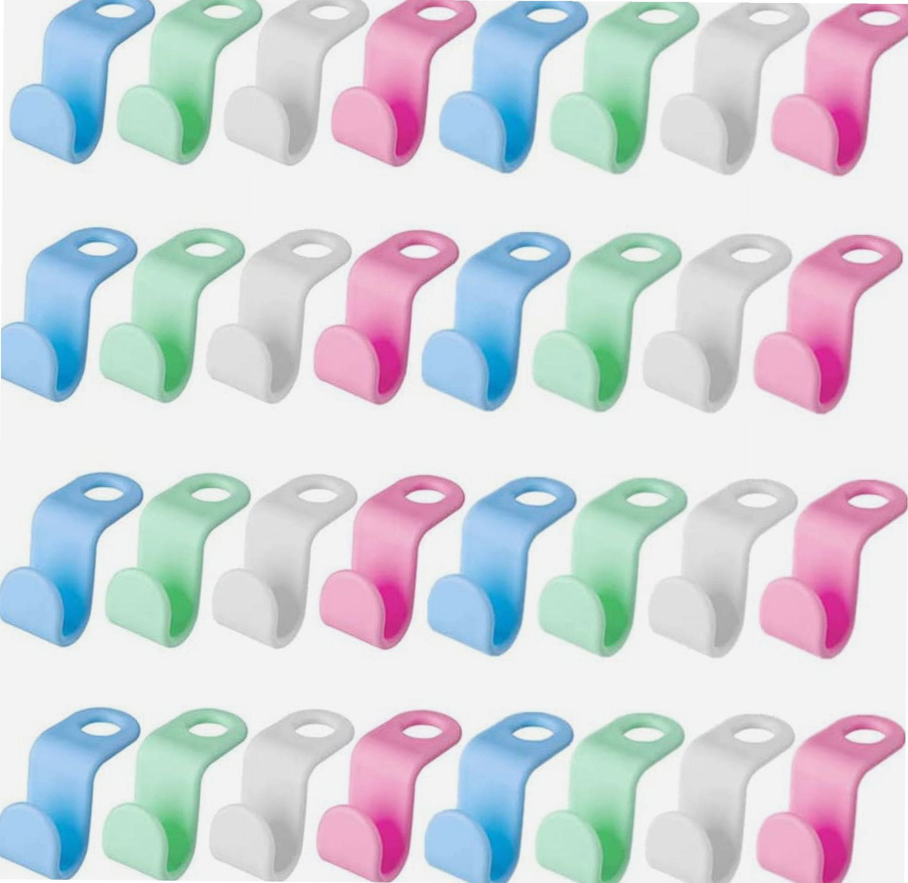 80 Pcs Hanger Hooks,Clothes Hanger Connector Hooks, Mini Plastic Closet ...