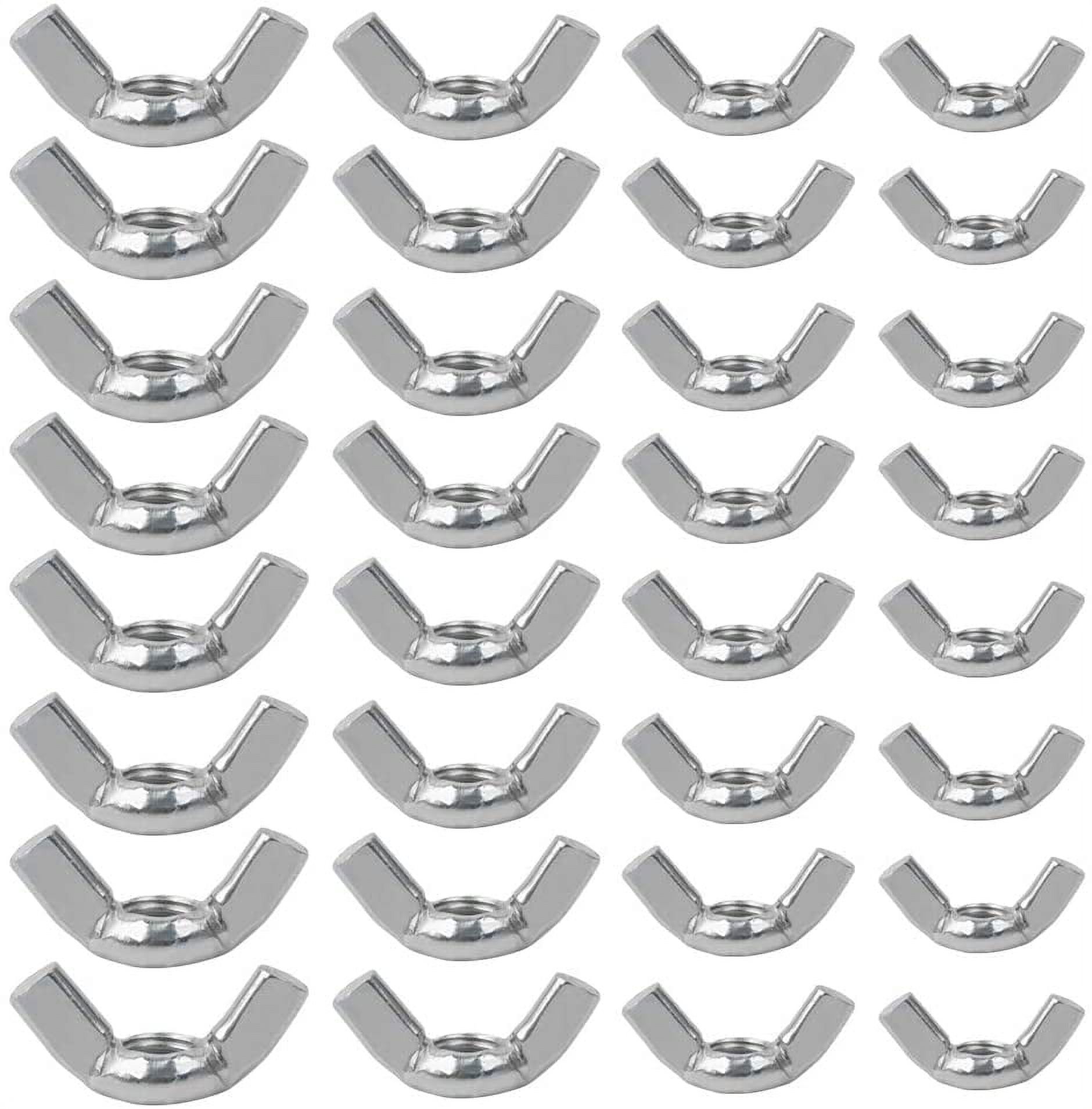 80 Pcs Hexagon Nuts M4, M5, M6, M8 Wing Nuts Galvanized Wing Nut Set ...
