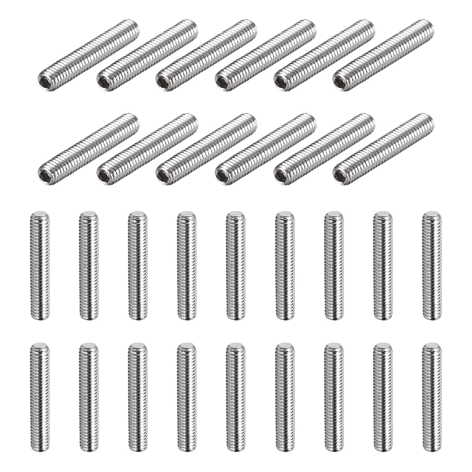 80 Pcs M3-0.5 x 12mm Grub Screws, 304 Stainless Steel Cup Point Allen ...