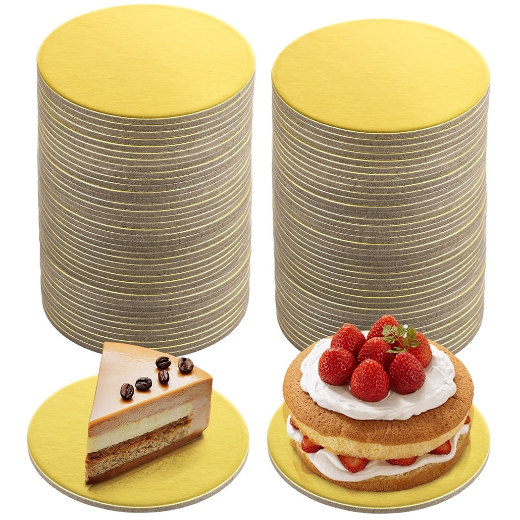 80 Pcs Mini Cake Boards, 4" Round Cardboard Bases, Non-Stick Dessert ...
