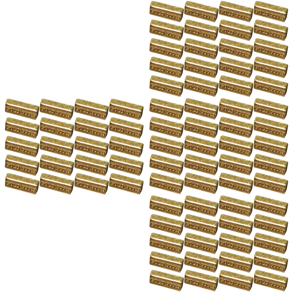 80 Pcs Mini Gold Brick Tiny House Doll House Gold Bars Props for ...