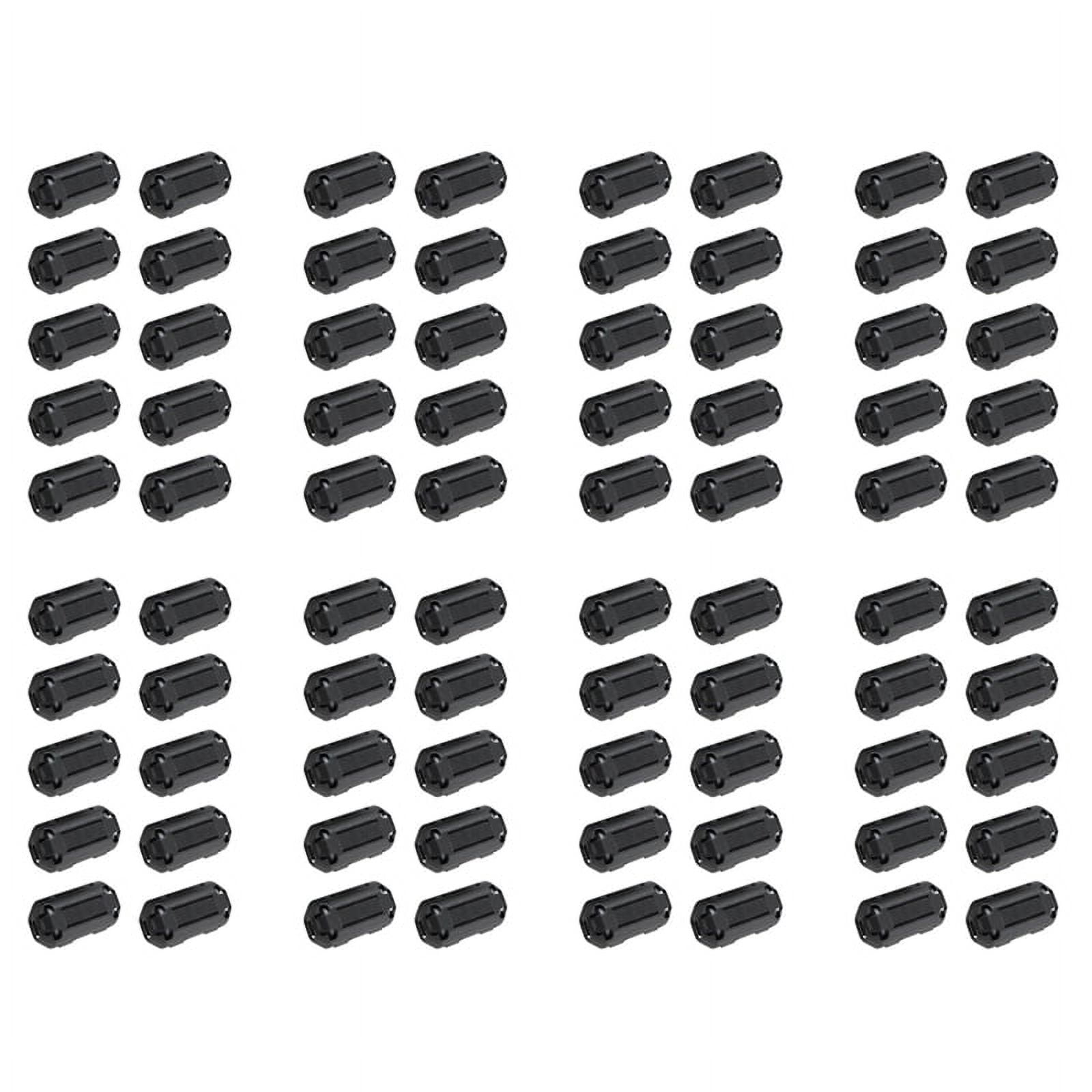 80 Pcs Movable 7mm Inner Diameter Black Ferrite Core Ring Cable Clip ...