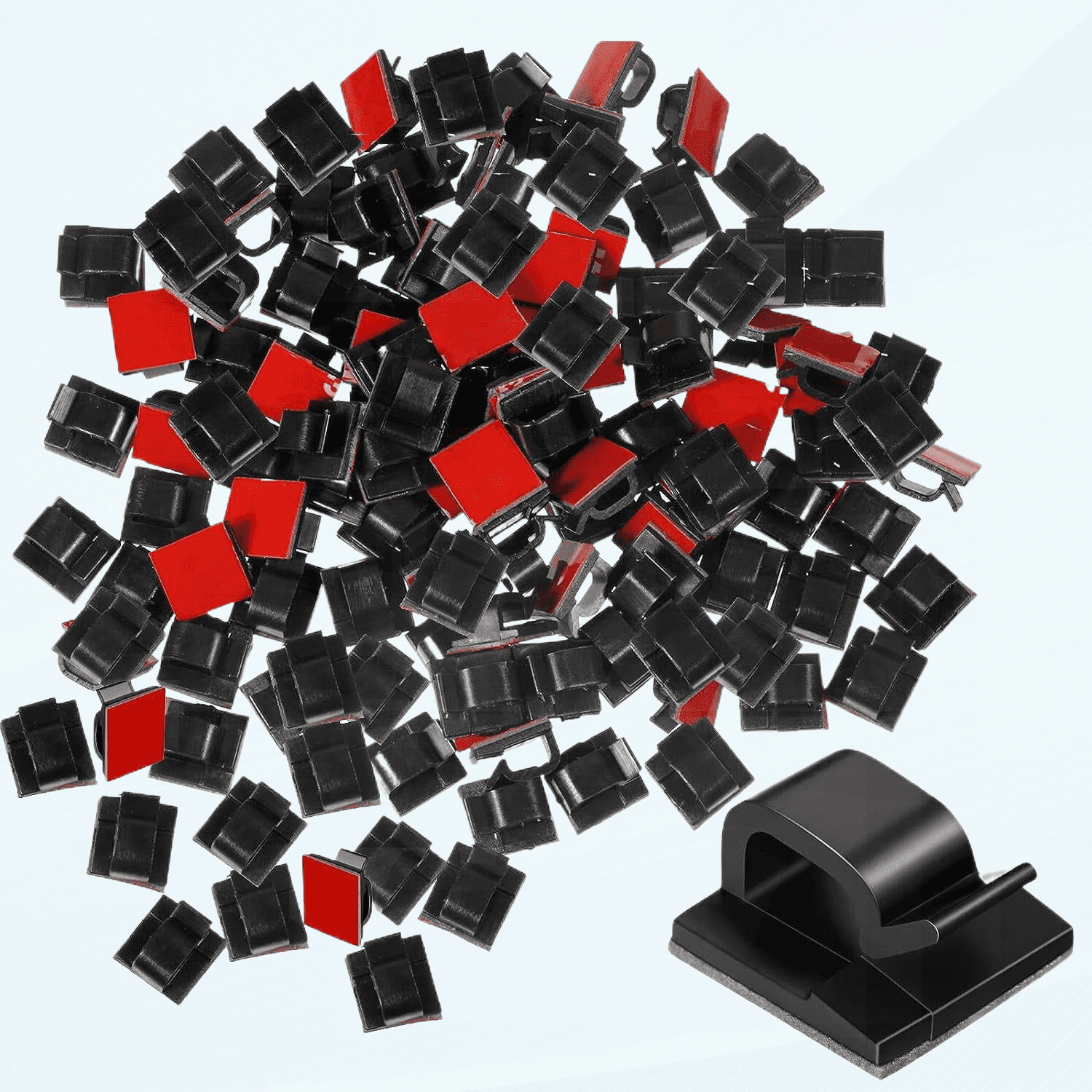 80 Pcs Outdoor Cable Clips - Adhesive Cable Clips for Car, Office, and ...
