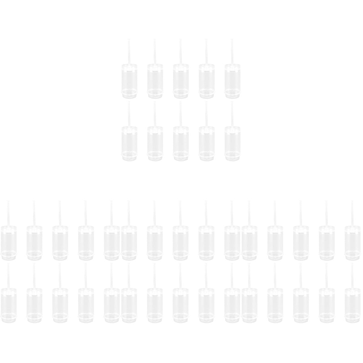 80 Pcs Push Pops Pushable Cake Holder Tools Plastic Containers Lolly ...