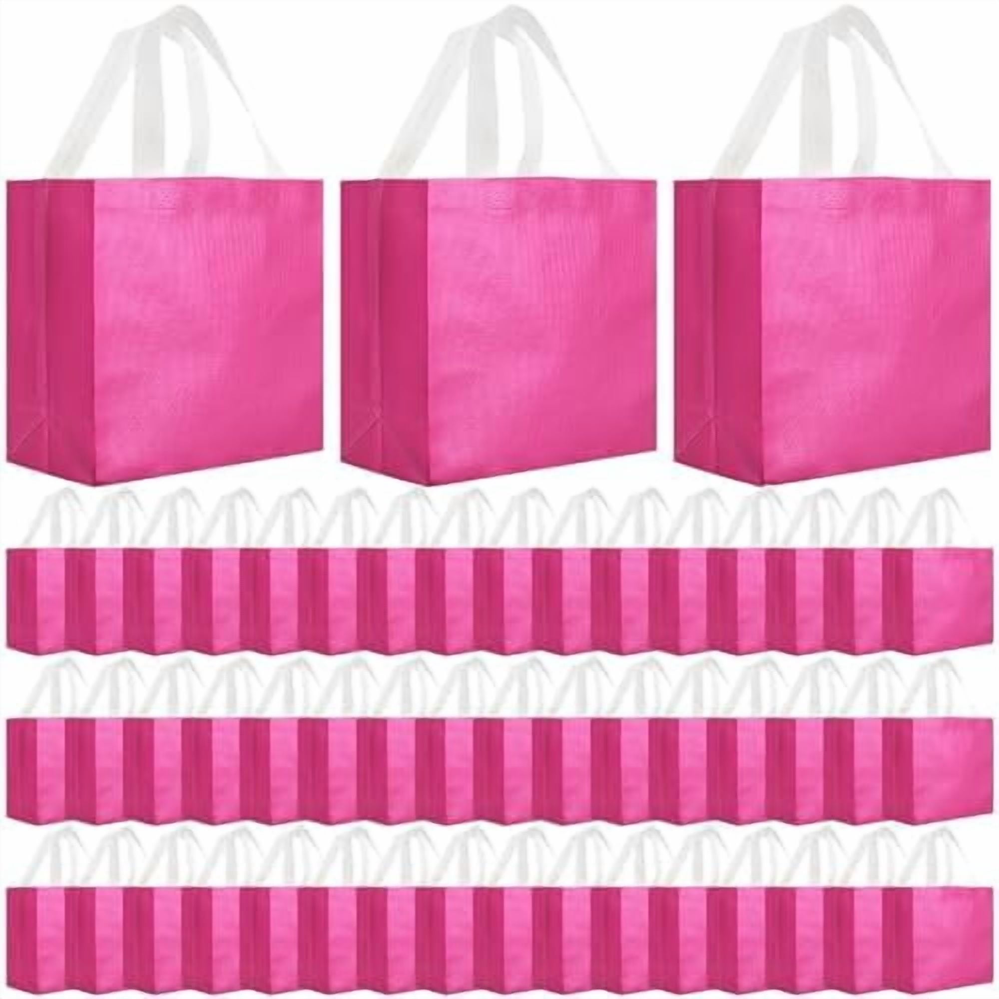 80 Pcs Reusable Gift Bags Set Glossy Grocery Gift Tote with Handle for ...