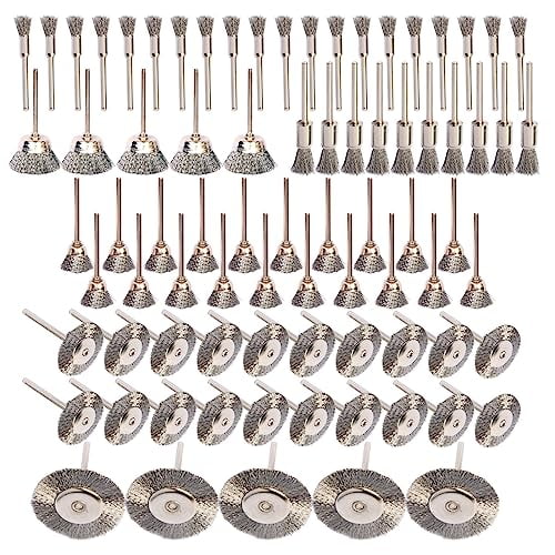 80 Pcs Rotary Tool Wire Brushes Set,Stainless Steel Wire Wheels Pen ...