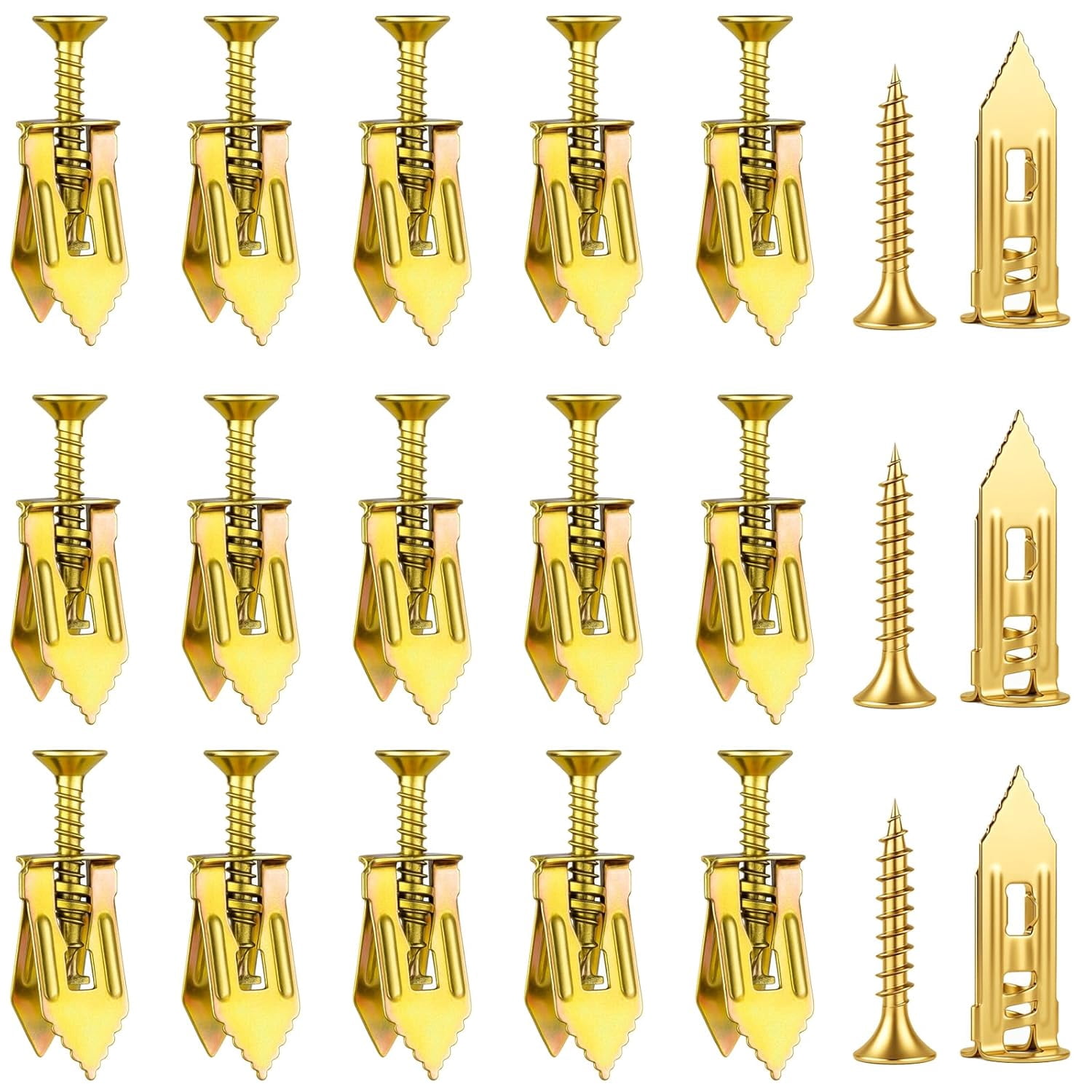 80 Pcs Self Drilling Drywall Anchors with Screws Kit, 40 Sheetrock ...